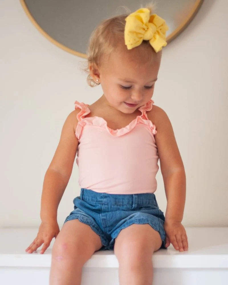 Lylah Ruffle Tank Leo NB- Oyster Pink – Forever Young Boutique